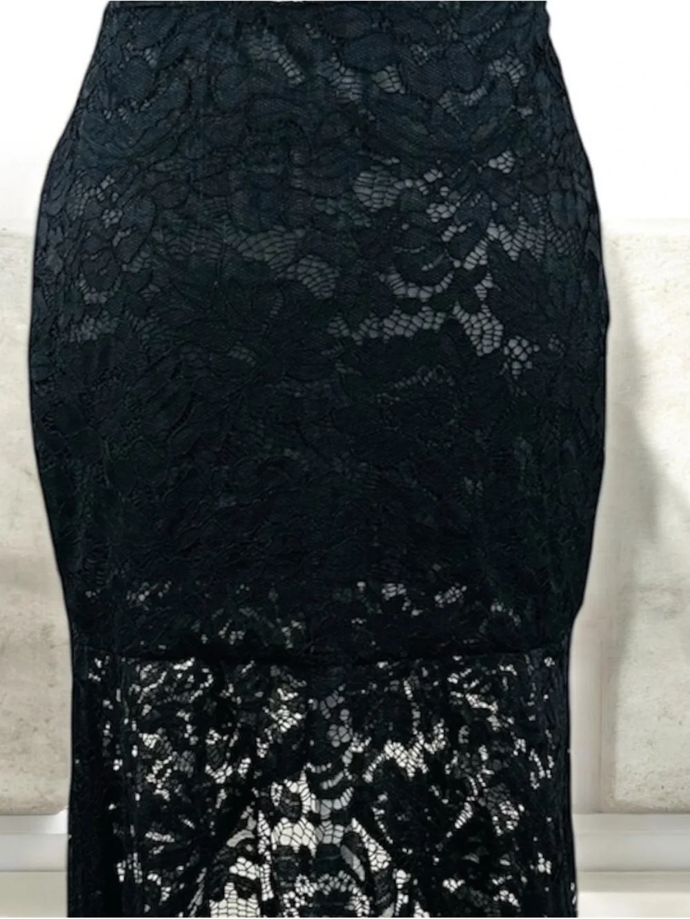 Dresses | Black Lace Maxi Dress With Red Rose Embroidery | Poshmark